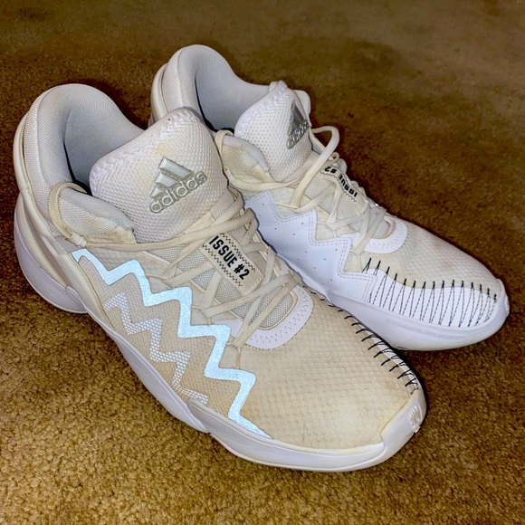 adidas | Shoes | Don Issue 2 Adidas Mens Basketball Shoes Size 1 White ...